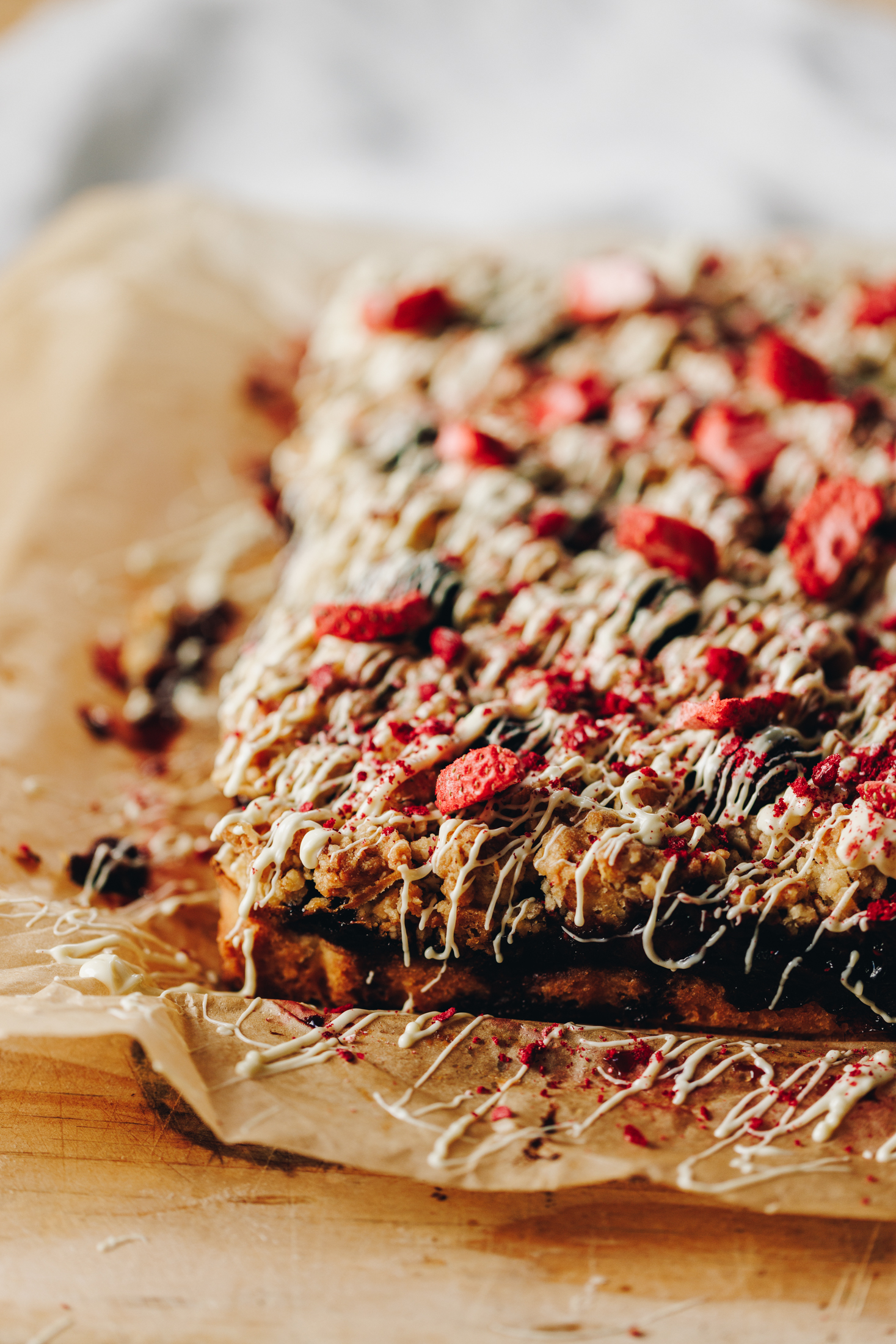 Berry Crumble Slice